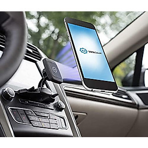 WixGear Cd Mount, CD Slot Magnetic Car Mount Holder for Cell Phones and Mini Tablets with Fast Swift snap Technology, [Only Fits CD Player Slots Measuring 4.5 to 5 Inches]