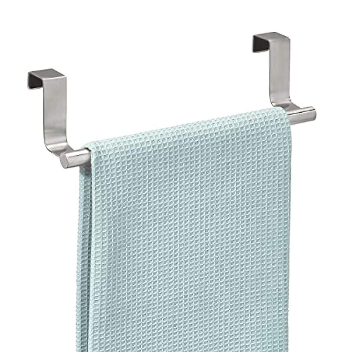iDesign Forma Metal Over the Cabinet Towel Rack for Bathroom and Kitchen, 9.25" x 2.5" x 2.5", Brushed Stainless Steel