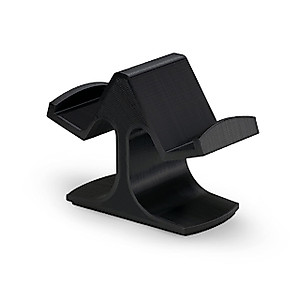 BRAINWAVZ Dual Game Controller Desktop Holder Stand - Universal Design for Xbox ONE, PS5, PS4, PC, Steelseries, Steam & More, Reduce Clutter UGDS-03 (Black)