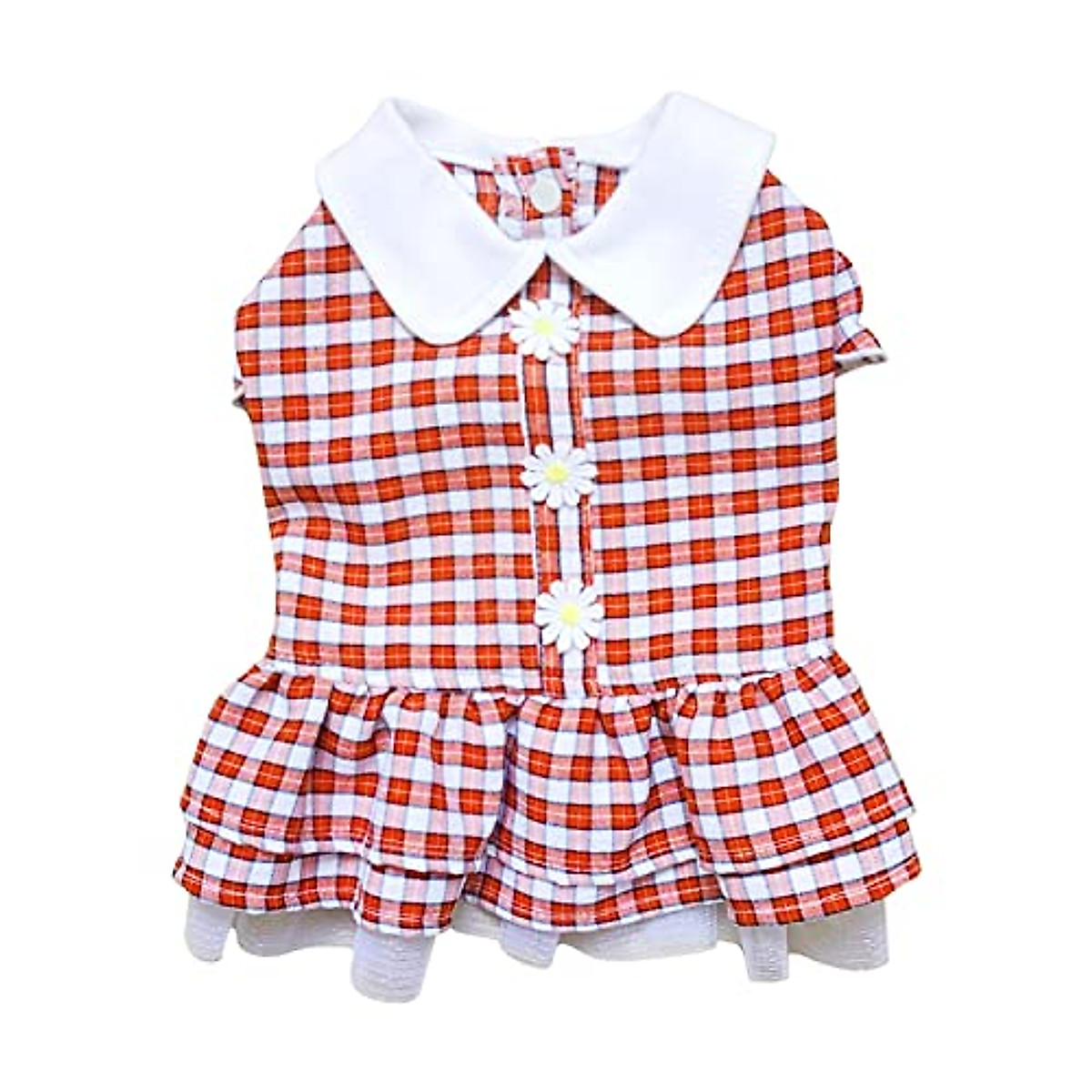 Dog Clothes for Large Dogs Girl Dress Fashion Cute Pet Print Skirt Breathable Summer Comfortable Puppy Girl Dog Shirts for Small Dogs (Small, Red)