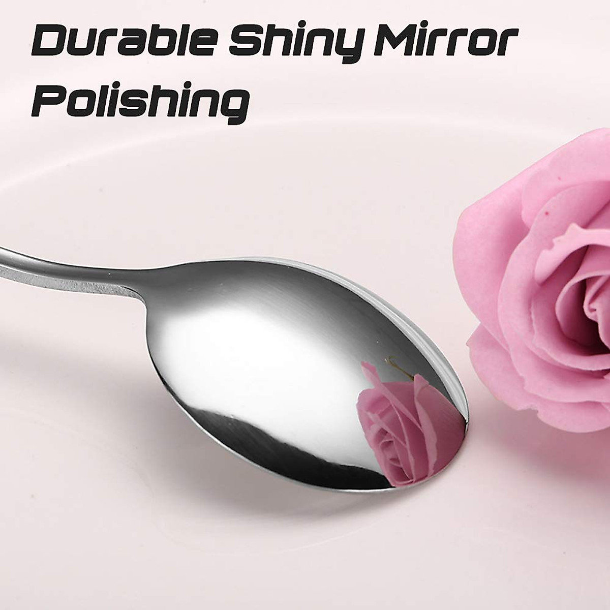 Set of 9, Stainless Steel Round Soup Spoons, SourceTon 3 Sizes of Soup Spoons, Use for Home, Kitchen or Restaurant- 7.5 Inch, 6.6 Inch, 6.3 Inch