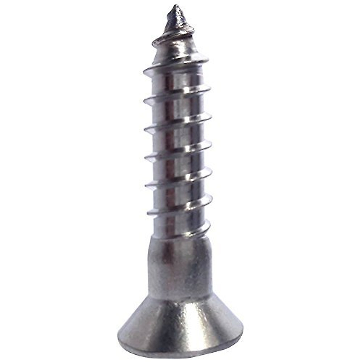 #10 x 1" Flat Head Wood Screws, Phillips Drive, Type 316 Marine Grade Stainless Steel, Partial Thread, Bright Finish, Quantity 25 by Fastenere