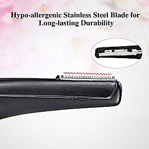 Electric Eyebrow Trimmer Eyebrow Hair Remover Portable Eyebrow Epilator with Two Eyebrow Combs Stainless Steel Blade for Women and Men