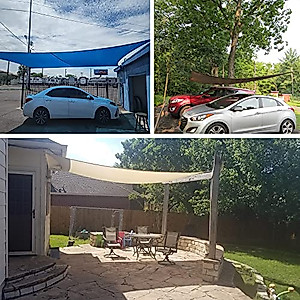 TooTaci T316 Stainless Steel 1/8" Cable Wire Rope,50ft Sun Shade Sail Cable Wire Hardware Kits with Cable Clamp,Sun Shade Cable Wire for Patio Shade Sail,Triangle/Rectangle Sun Shade Sail Fixing