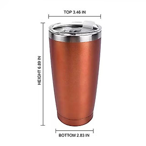 SOLLASY Coffee Tumbler 20 oz Tumbler Travel Mug Insulated Stainless Steel Vacuum Tumbler with Lid Water Glasses Cups for Tea Gifts Hot and Cold Iced Beverages Durable Leak-proof Rose