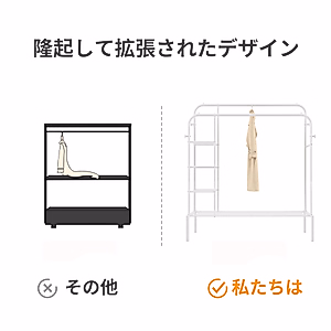 JOISCOPE Double Rods Portable Garment Rack for Hanging clothes, 49.6 * 62.2 Inch Metal Clothing Rack with Bottom Shelves and 4 Hooks,Freestanding Clothes Rack for Bedroom,Space Saving, White