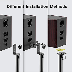 PERLESMITH Speaker Stand Height Adjustable - Extends 19.29" to 44.29" - Holds Satellite Speakers & Small Bookshelf Speakers up to 9 lbs, Floor Stands for Sony Bose Polk JBL Yamaha and Others - 1 Pair