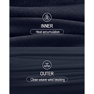 Thermal Underwear for Men, 2 Pack Long Johns Winter Long Underwear Sport Skiing Fleece Lined Base Layer Top and Bottom Set M