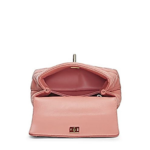 CHANEL, Pre-Loved Pink Quilted Caviar Coco Handle Bag Mini, Pink