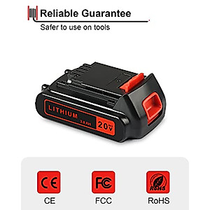 Amityke 3.0Ah Replacement for Black and Decker 20V Battery LBX20, Compatible with 20v Black and Decker Battery 20V Max LBXR20 2Packs
