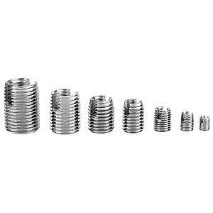 50Pcs Stainless Steel Inner Thread Self Tapping Thread Inserts Set Thread Reinforce Repair Tool M3- with a Storage Case