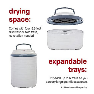 Nesco FD-79 Snackmaster Pro Digital Food Dehydrator for Snacks, Fruit, Beef Jerky, Meat, Vegetables & Herbs, Gray, 4 Trays