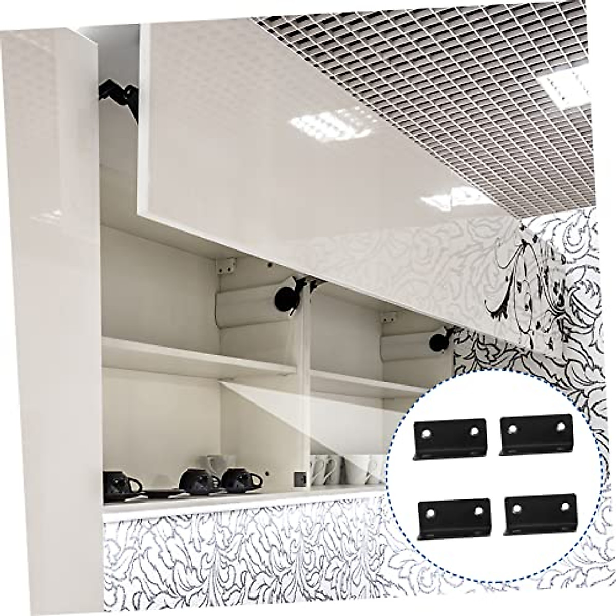 12 Pcs L-Shaped Corner Code Wall Mount Shelves Wall Mounted Shelves for Kitchen Cabinets Joint Fastener Angle Bracket FA