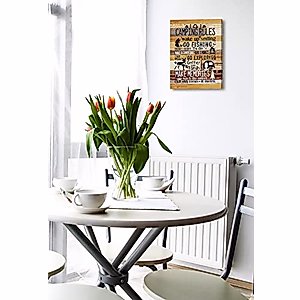 Camping Rules Make Memories Wood Grain Pattern Wall Art Prints Artwork Decor for Camper Themed Canvas Wall Art Prints,RV Outdoor Living Room Home Decorations,11"x14"