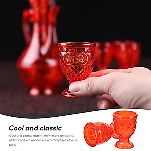 Kichvoe 10pcs vintage cups vintage wine glasses whisky glasses wedding wine glasses whiskey tumblers red cups whiskey glasses Chinese Mug Party Cups shot glass Disposable plastic banquet