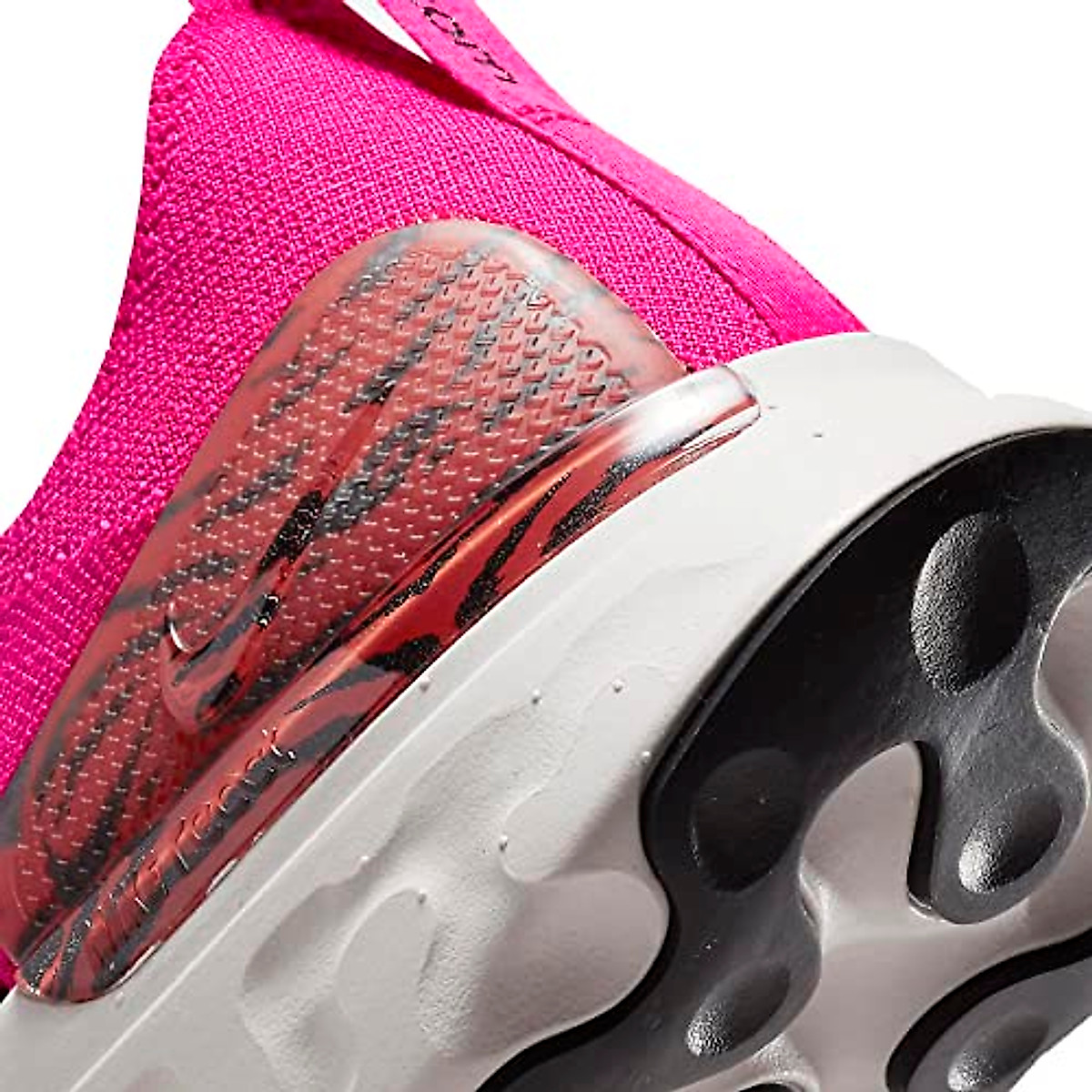 Nike React Phantom Run Flyknit 2 DQ7649-600 Pink-Black Women's Running Sneakers 8.5 US, Pink Prime/Phantom/Habanero Red/Black