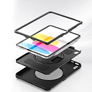 SaharaCase Protection Hand Strap Series Case for Apple iPad 10.9" (10th Generation 2022), Black (TB00278)