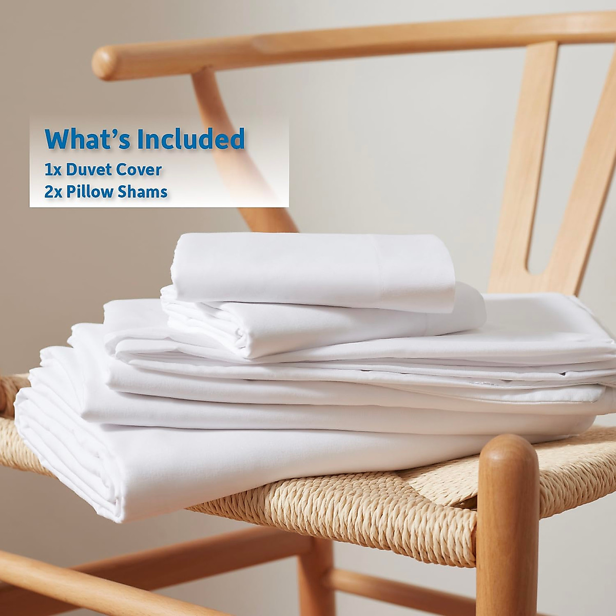 Nestl White Duvet Cover Queen Size - Soft Queen Duvet Cover Set, 3 Piece Double Brushed Queen Size Duvet Covers with Button Closure, 1 Duvet Cover 90x90 inches and 2 Pillow Shams