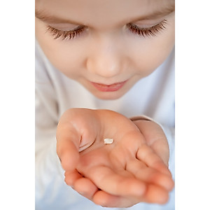 Baby Teeth Keepsake Tooth Fairy Glass Holder for Boy Girl | Birthday Gift and Baby Shower Blue