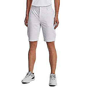 Under Armour Women's Links Printed Shorts, White (100)/Metallic Silver, 16