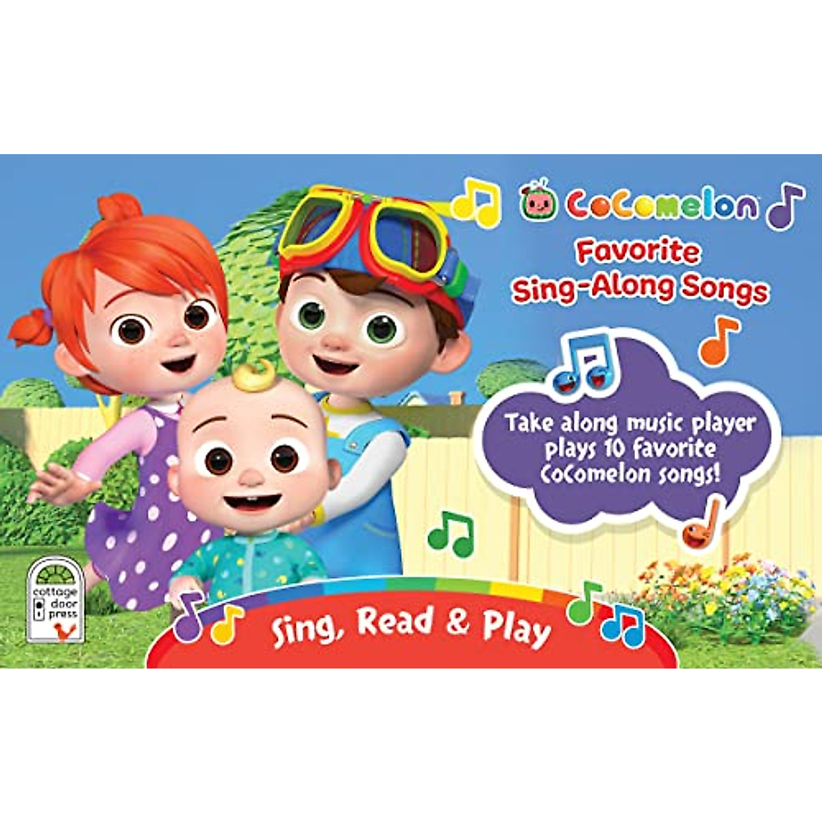 CoComelon Favorite Sing-Along Songs - Children's Deluxe Music Player Toy and Board Book Set, Ages 1-5