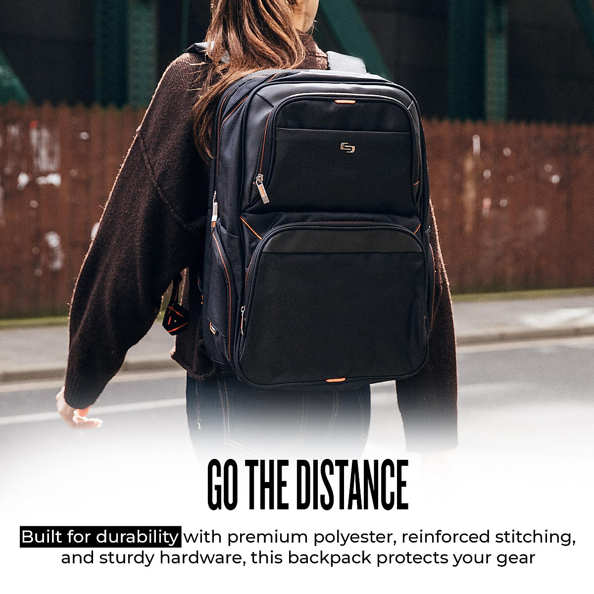 Solo New York UBN701-4 17.3 Inch Laptop Backpack, Black, 17.5 x 11.75 x 8