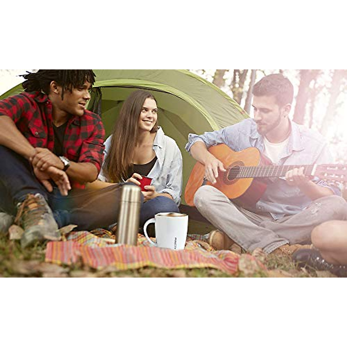 PARACITY Stainless Steel Coffee Mug Insulated Coffee Mug with Lid and Handle Double Wall Vacuum Travel mug Tumbler Cup Great for Hot and Cold Beverages 12 oz White