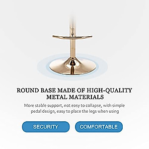 Kiztir Velvet Swivel Bar Stools Set of 2, Adjustable Counter Height Bar Chairs with Woven Back & Footrest, Luxury Gold Bar Stools for Kitchen Island, Cafe, Pub (Cream)