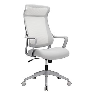 Realspace® Lenzer Mesh High-Back Task Office Chair, Gray, BIFMA Compliant