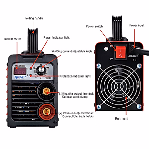 HONE Stick Welder, 110V/220V Actual 140Amp ARC Welder Machine, IGBT Inverter Digital Display LCD Welding Machines with Hot Start Arc Force Anti-Stick, High Efficiency for 1/16"-1/8" Welding Rod.