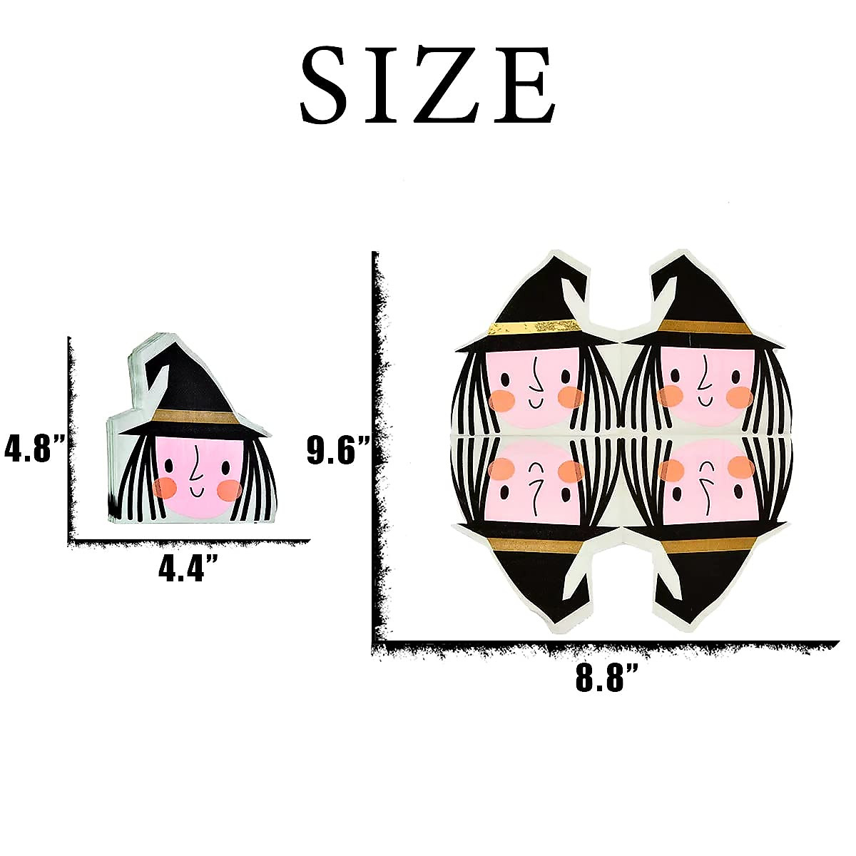 GGBOY 80 Pcs Halloween Napkins Ghost Witch Skull Pumpkin Halloween Paper Napkins, Halloween Theme Party Napkins Halloween Cocktail Napkins Halloween Napkins for Decoupage Halloween Tableware