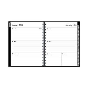 Blue Sky 2024 Weekly and Monthly Planner, January - December, 8” x 10.875”, Flexible Cover, Wirebound, Dainian (142998-24)