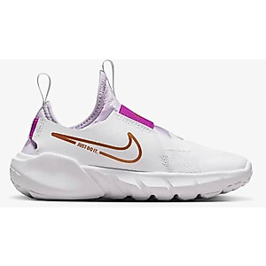 Nike Unisex-Child Flex Runner 2 Running Shoes, White/Metallic Copper, 7 Big Kid