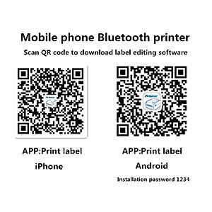 with U Disk (Driver.Software, Video are in U Disk) Label Maker Printer Thermal Barcode Shipping Printer Bluetooth and USB 110mm 4X6 Shipping Sticker Label Printer 4 inch (USB+Bluetooth Port)
