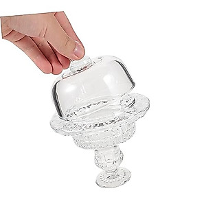 Abaodam Ice Cream Containers transparent tasting bowl fruit decor clear container with lid fruit dish trifle bowl glass ice cream bowl Kitchen Sink Splash Guard