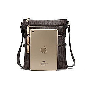 MKF Crossbody Bag for Women Luxury Purses and Handbags PU Leather Adjustable Shoulder Strap Crossover Messenger