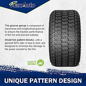 MaxAuto 26x12-12 26x12x12 Turf Tires for Lawn & Garden Mower,4 Ply Tubeless, Set of 2