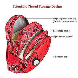 Zmioviq Boys School Backpack Set, 17Inch Large Bookbag | Lunch Bag | ID Badge Holder, 3D Cartoon Design, Great Gift Idea for Kids