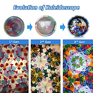 iKeelo Classic Tin Kaleidoscopes 2 Pack, Discover Hidden Animals, Crystal Clear View, Vintage Retro Toys in Gift Box