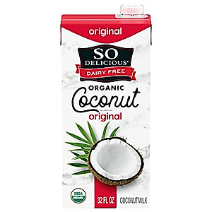 So Delicious Dairy Free Shelf-Stable Coconut Milk, Original, Vegan, Non-GMO Project Verified, 1 Quart