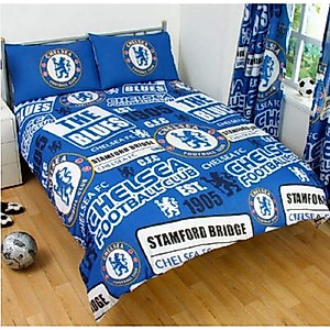 Chelsea Official Patch Double Duvet Cover Set Blue by Chelsea F.C.