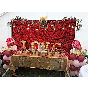 Mother's Day Red Rose Backdrop Rustic Love Rose Flowers Retro Wooden Romantic Photography Background Girls Women Wedding Bridal Shower Party Decoration 7x5FT