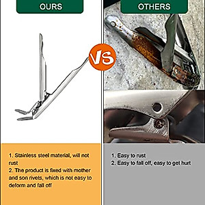 Quantfire Grill Grate Lifter Gripper, Stainless Steel Grate Grabber, Grill Grate Lifter Tool for Big Green Egg,Kamado Joe,Charcoal Grill Smoker,Weber,Primo,Grill Dome