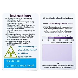 3-Pack UV Test Cards - Premium PVC UV-C Detection Cards with UVB/UVC Testing Stickers for Ultraviolet Radiation Monitoring