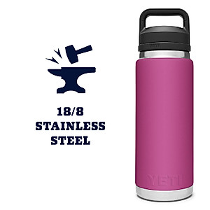 YETI Rambler 26 oz Bottle, Vacuum Insulated, Stainless Steel with Chug Cap, Prickly Pear
