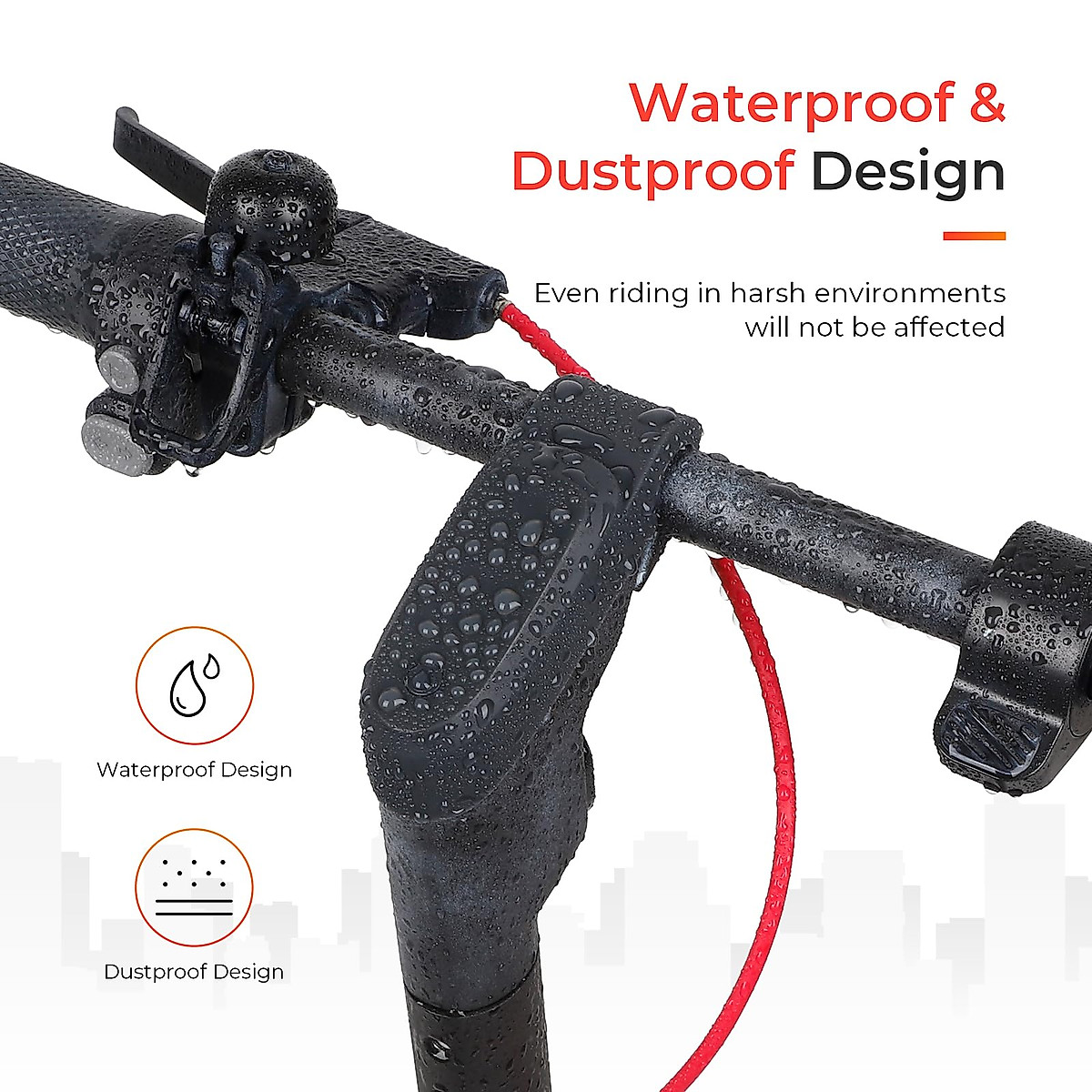 LUCK4U Waterproof Dashboard Cover Shell for Ninebot Scooter Silicone Protective Case Accessories for Segway Ninebot F20 F25 F30 F40 Electric Scooter black