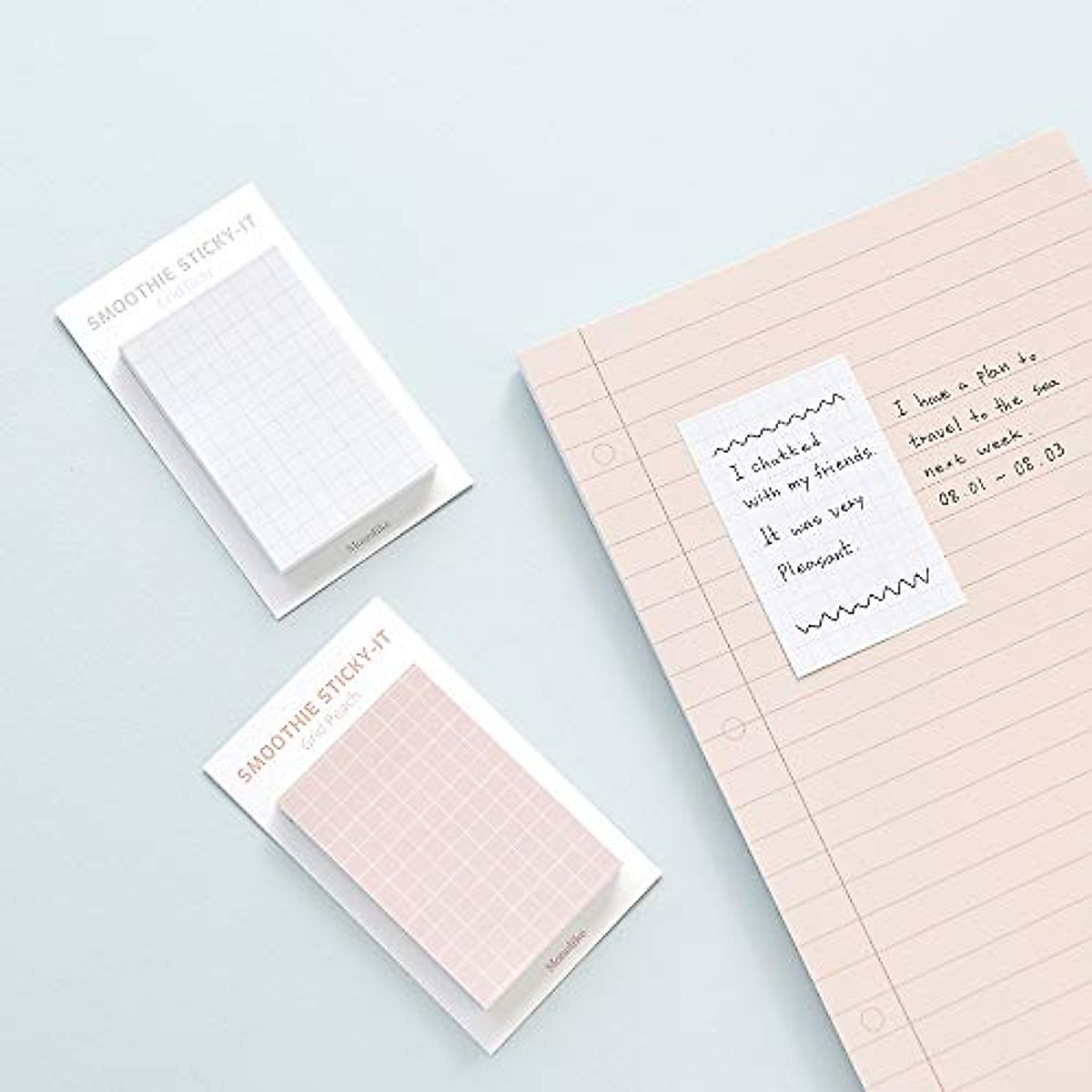Monolike Smoothie Grid Sticky-it - 5p Set Self-Adhesive Memo Pad 50 Sheets