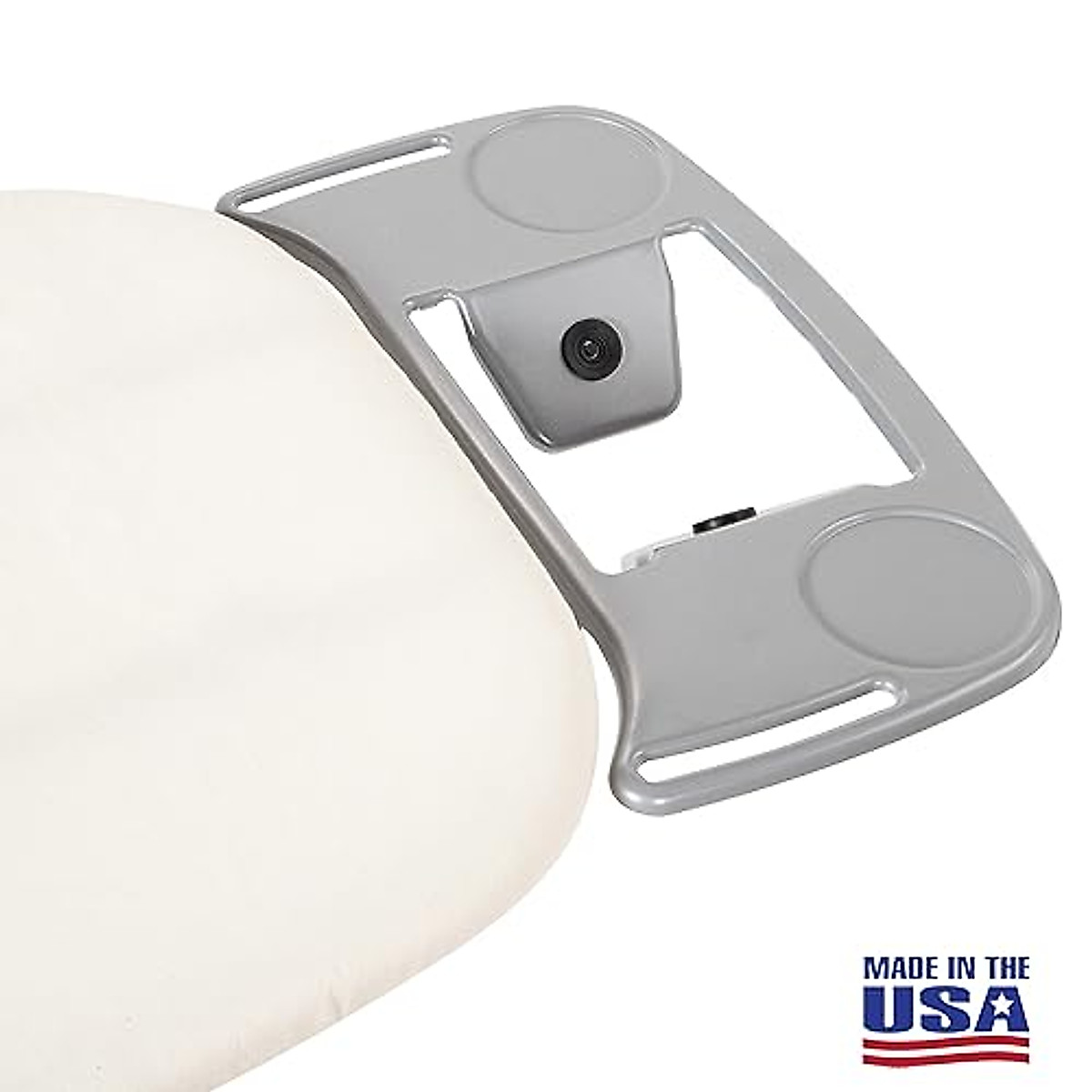 Ironing Board Full Size Made in The USA by Seymour Home Products (Khaki) Extra Wide 18” Iron Board Set Includes Iron Rest, Cover & Pad | All-Steel Frame with 4 Heavy Duty Legs for Extra Support