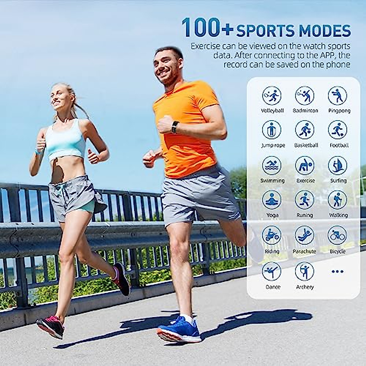 Smart Watch (Answer/Make Call), 2-Inch Fitness Tracker 100+ Sports Modes, Smart Watches for Men Women IP67 Waterproof, Smartwacth with Step Sleep Calories Monitoring Pedometer for iOS Android Phones