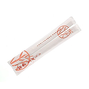 Royal Premium Disposable Bamboo Chopsticks in Sleeves, 9 Inch, Connected at the Top, UV Treated, Bag of 100